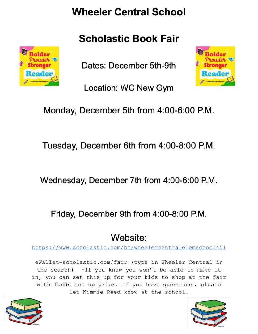Wheeler Central Public Schools - Wheeler Central Scholastic Book Fair 2022